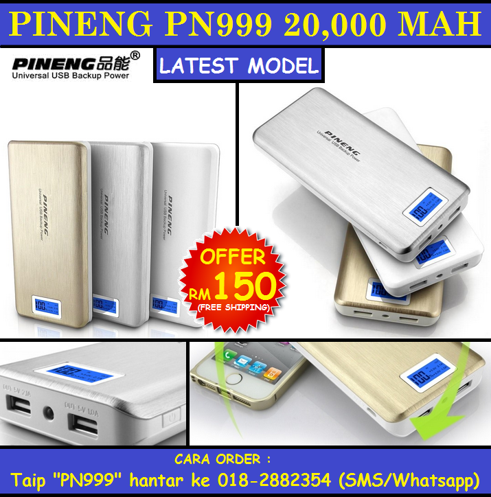 I'm Not Alone..: Powerbank Pineng PN999 20,000 MaH Original Official