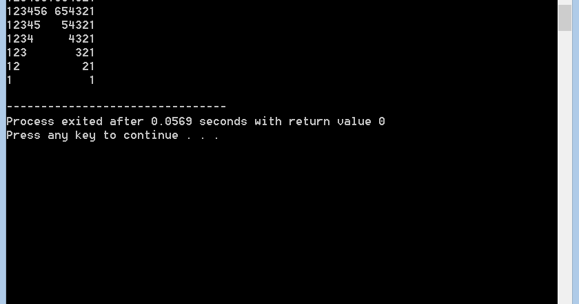 49. Program to display the following output using loop.