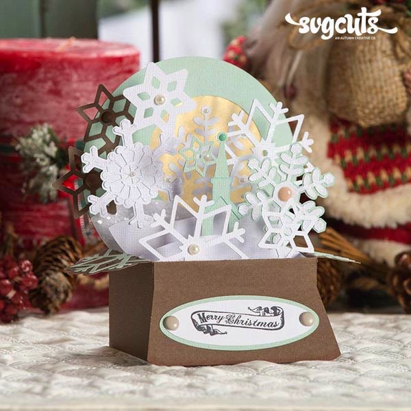 Paper Craft Creations: Christmas Poinsettia and Snow Globe Box Card