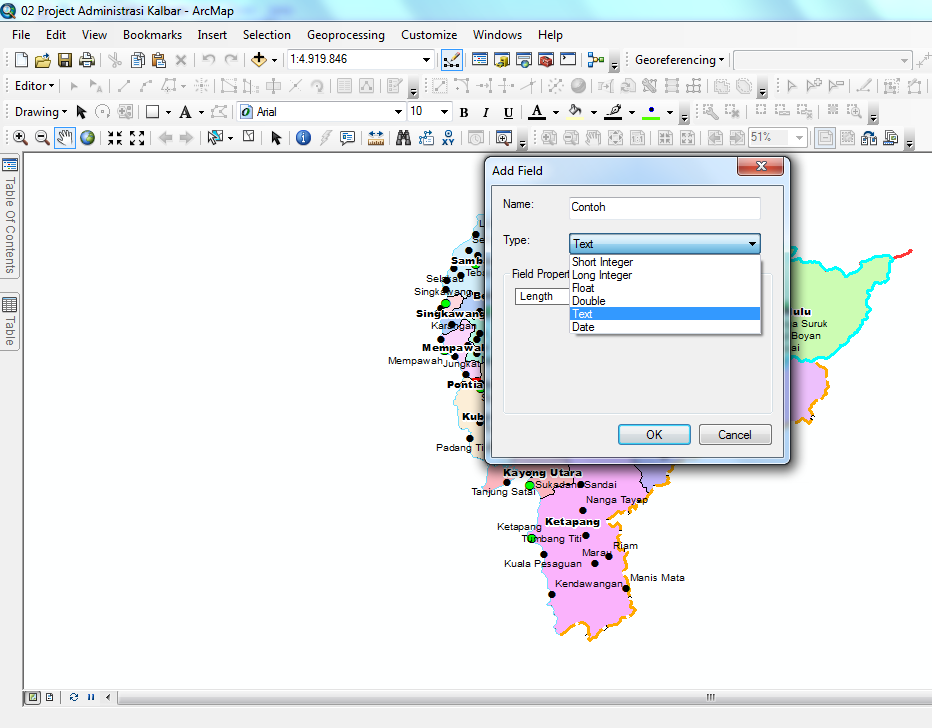 Attribute Table dan Cara Menambah Attribute pada Shapefile