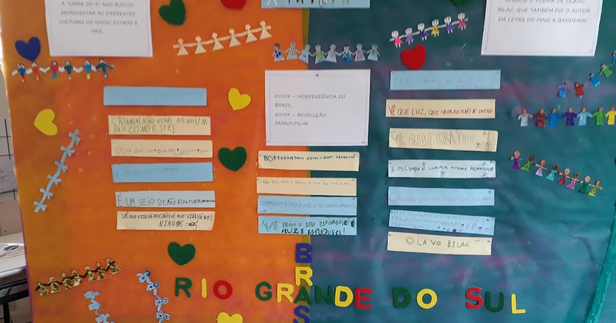 Mural feito pela turma do 4° ano