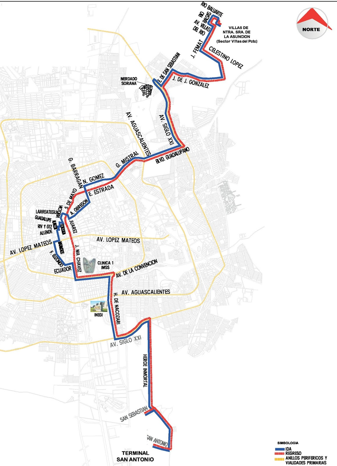 Rutas de Camiones Aguascalientes: Ruta 37