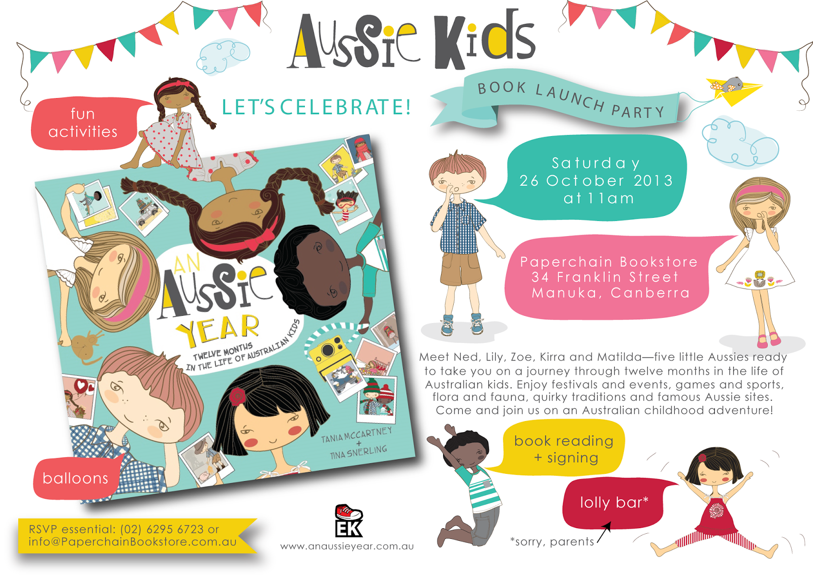 Tania McCartney Blog: An Aussie Year Book Launch Party - Canberra