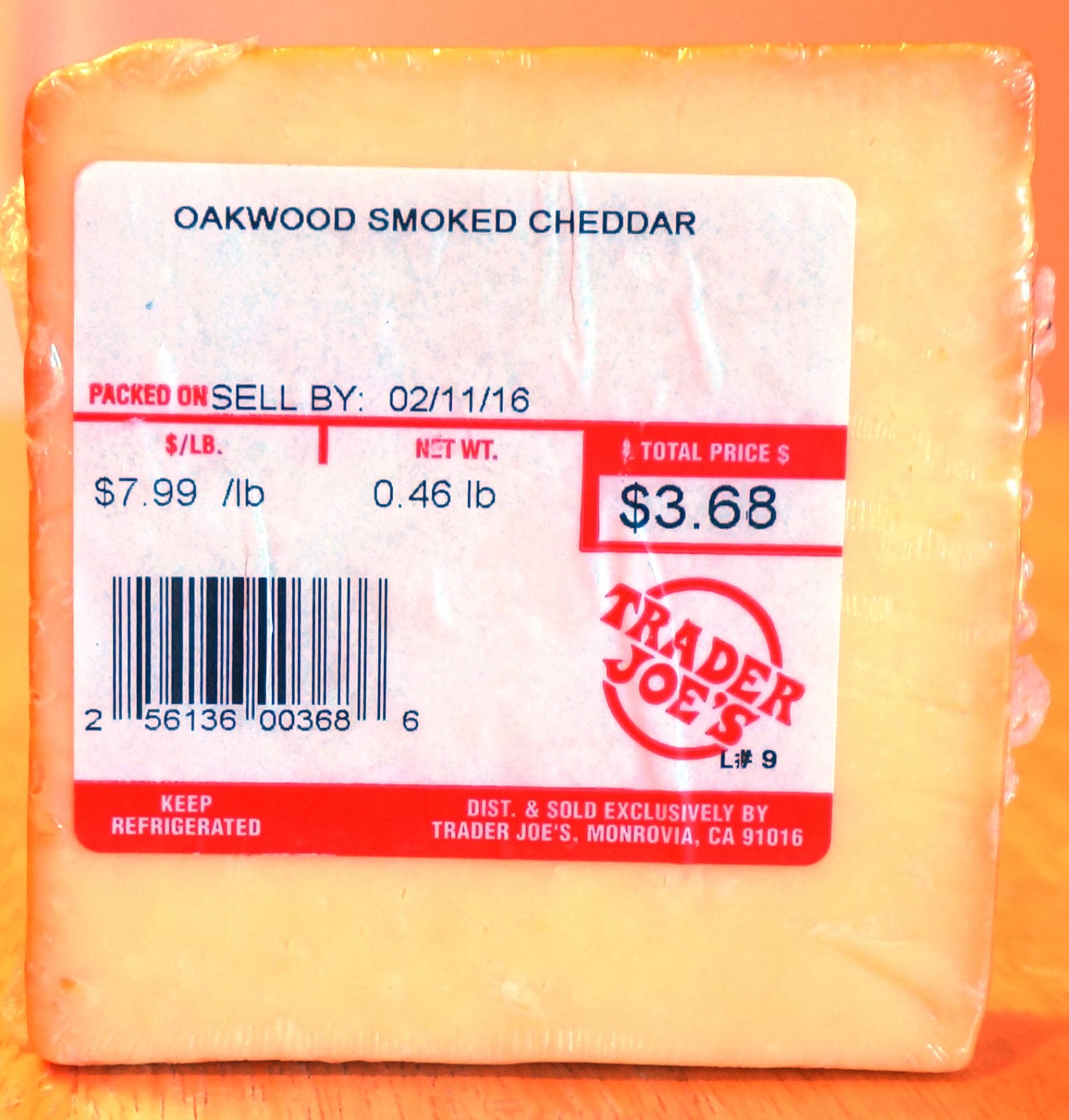 Exploring Trader Joe's: Trader Joe's Oak Wood Cold Smoked English Cheddar Cheese