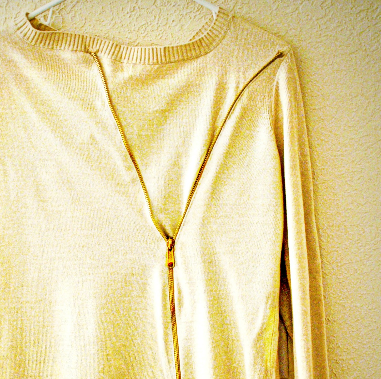 Trash To Couture: Add a zipper.