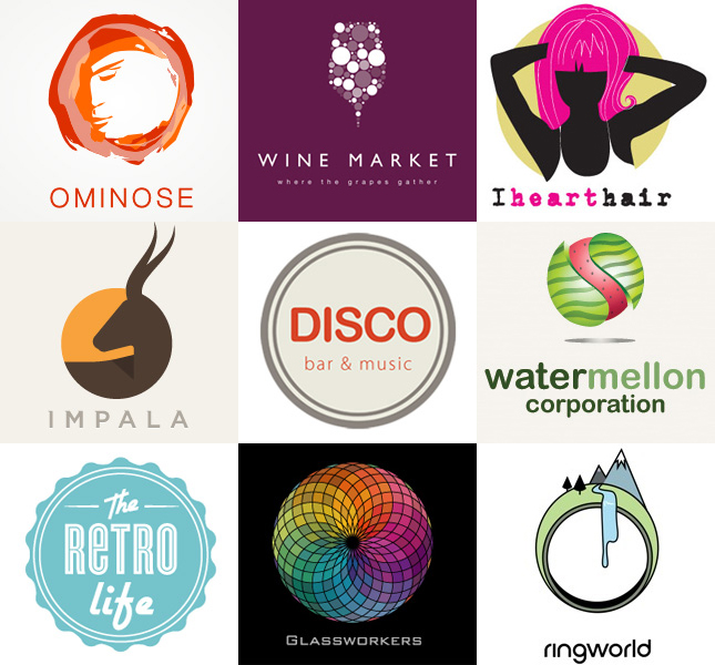 Circular logo, Typography logo, Vintage logo