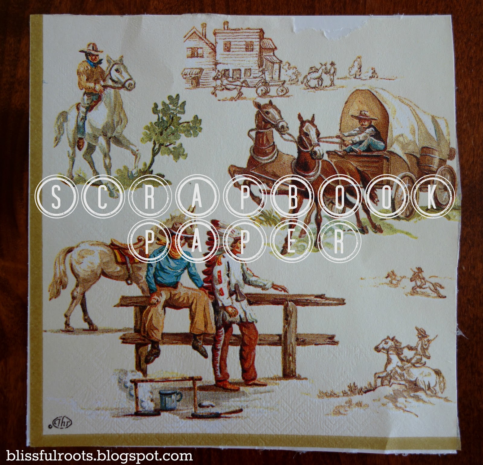 BLISSFUL ROOTS: Turn Napkins Into Scrapbook Paper {Tutorial}