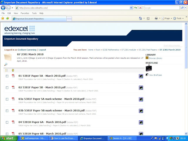 Edexcel Mathematics Emporium: How to use the Edexcel Mathematics Emporium