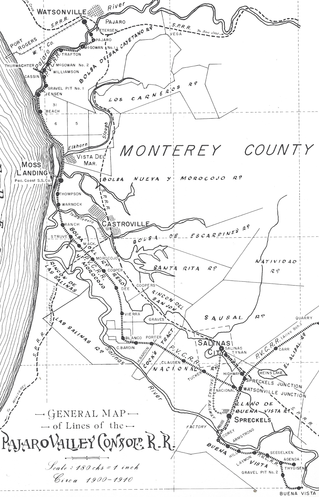 Santa Cruz Trains: Railroads: Pajaro Valley Consolidated Railroad