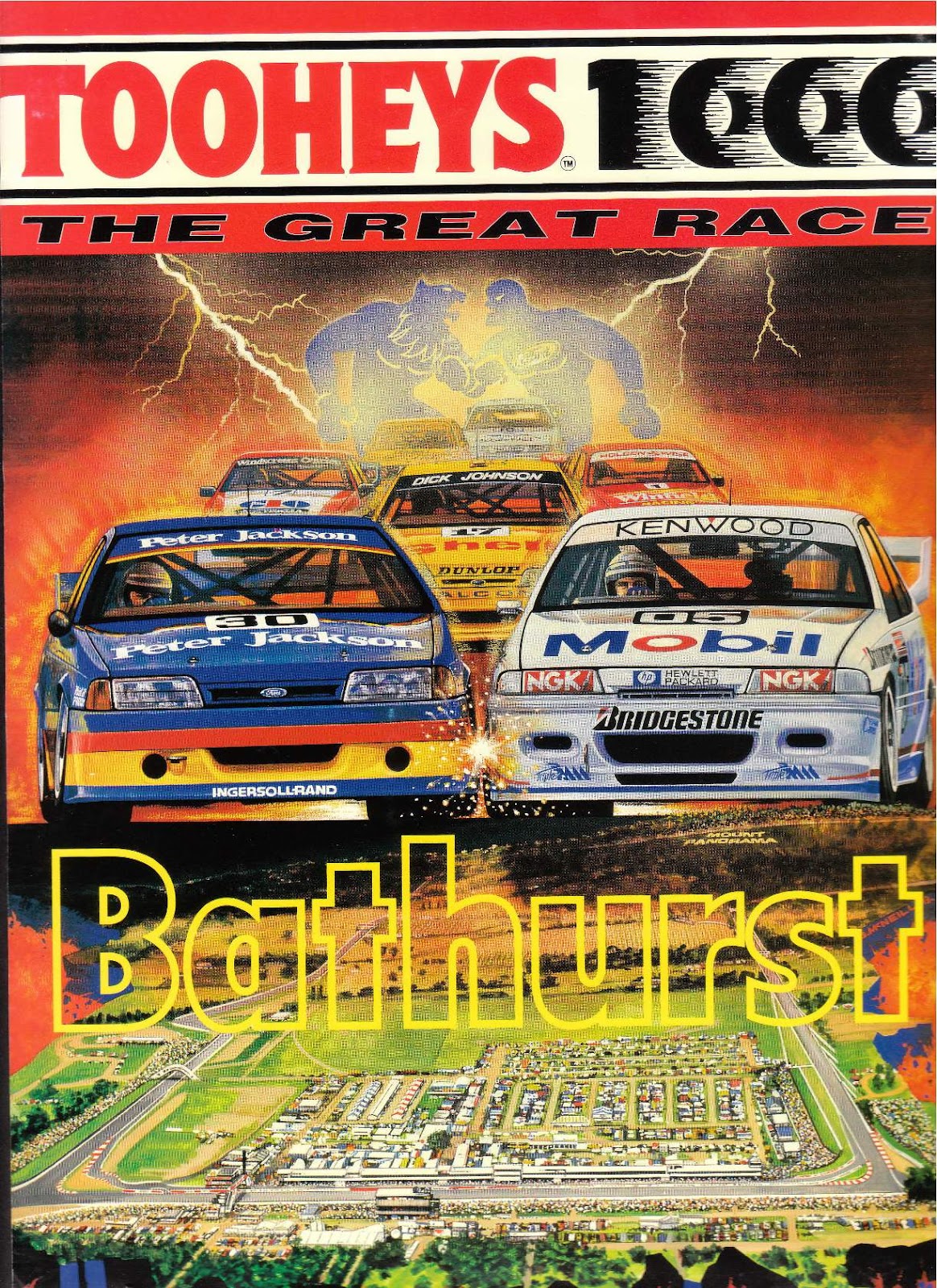 Greg McNeill Art: 50 Years of the Bathurst 1000 - classic programme cover art