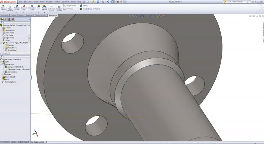 How to Create Pipe stress analysis in Simulation SolidWorks2013 ...