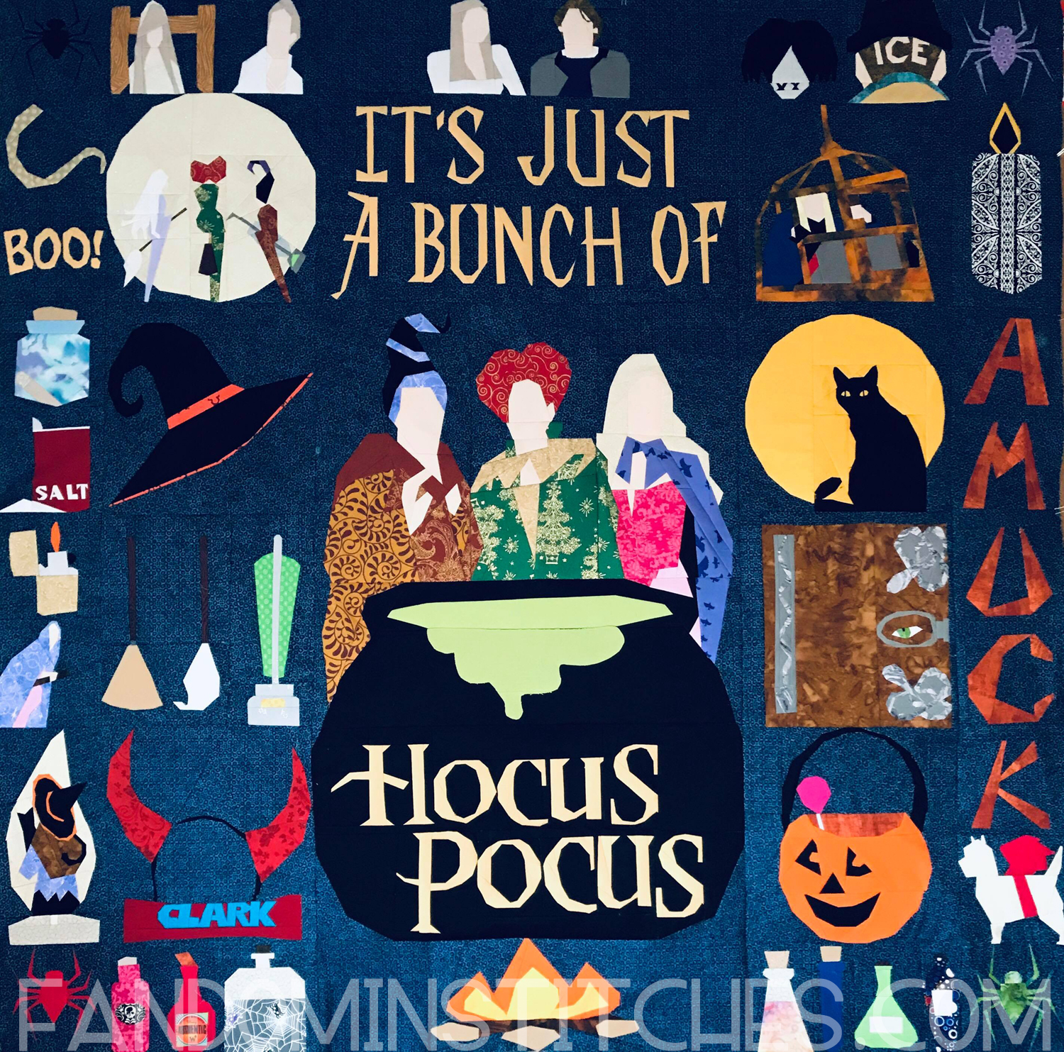 Fandom In Stitches: Hocus Pocus Quilt Along - Week 16 Final Block plus ...