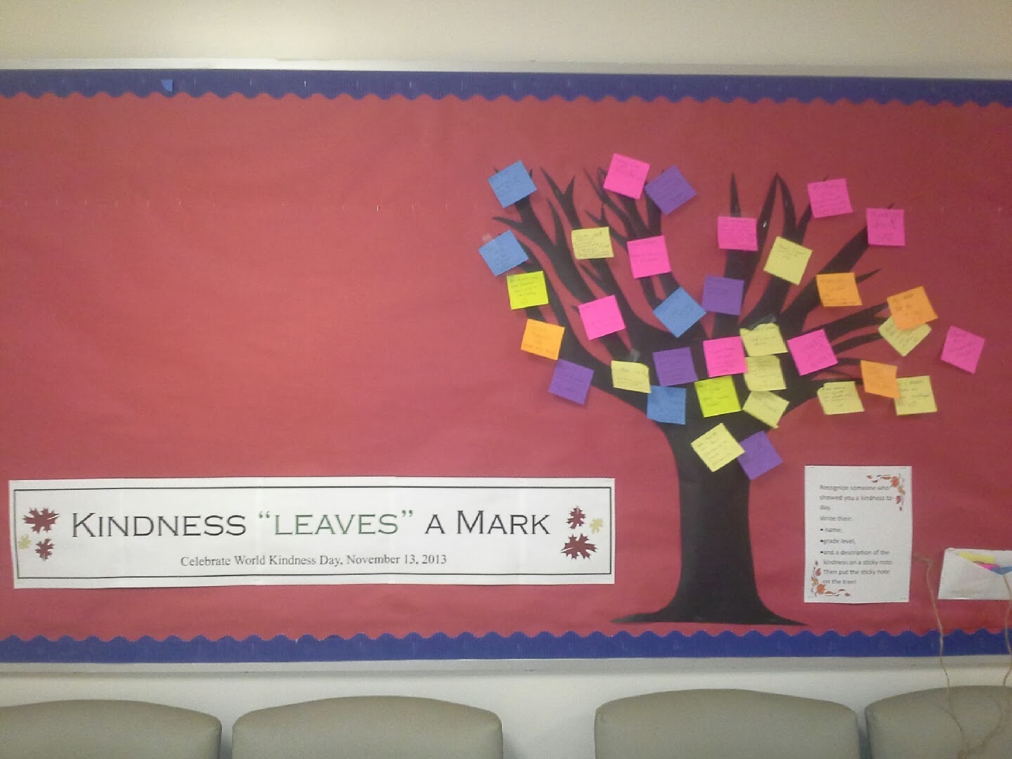 counseling-high-school-bulletin-board-kindness-leaves-a-mark