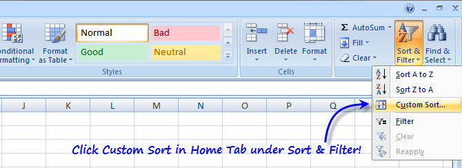 Microsoft Excel Tips: Sort Data from Left to Right (Sort data in Rows)