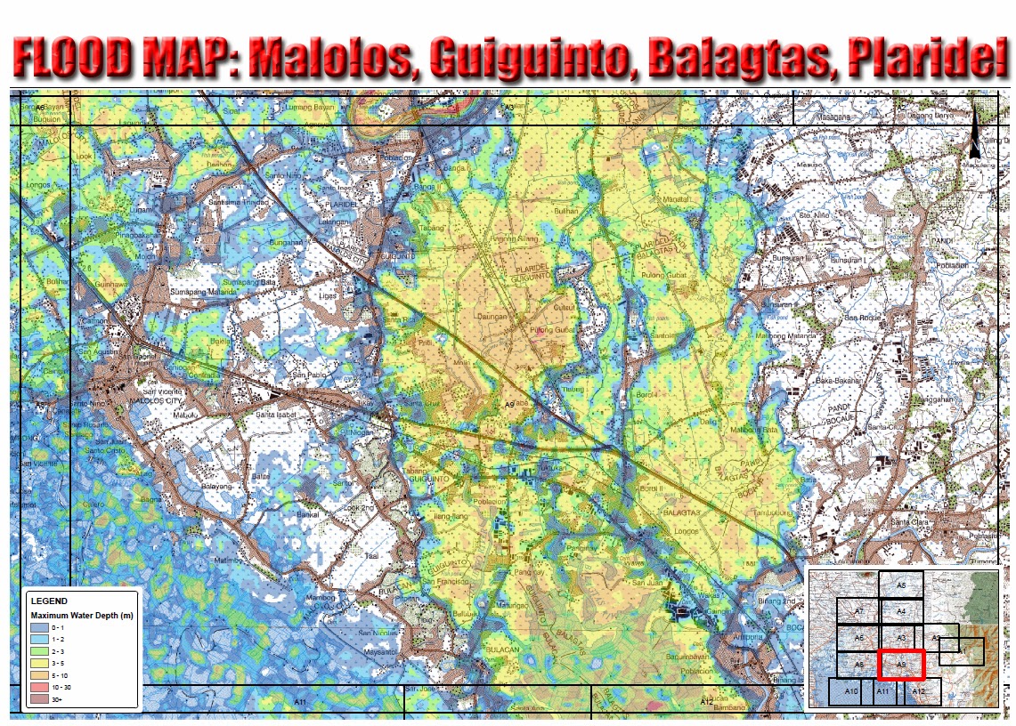 PromdiNEWS: Angat Dam break flood map--Malolos, Guiguinto, Balagtas ...