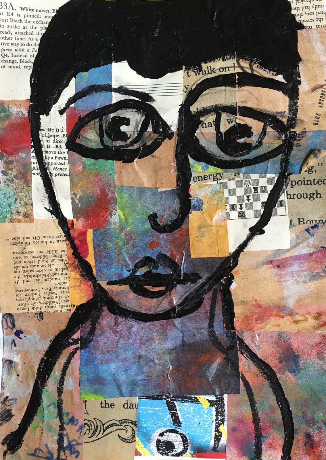 Art Room Britt: Mixed Media Portrait Collage