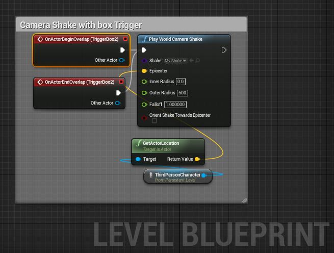 Camera Shake with box Trigger with code | Unreal Tutorials
