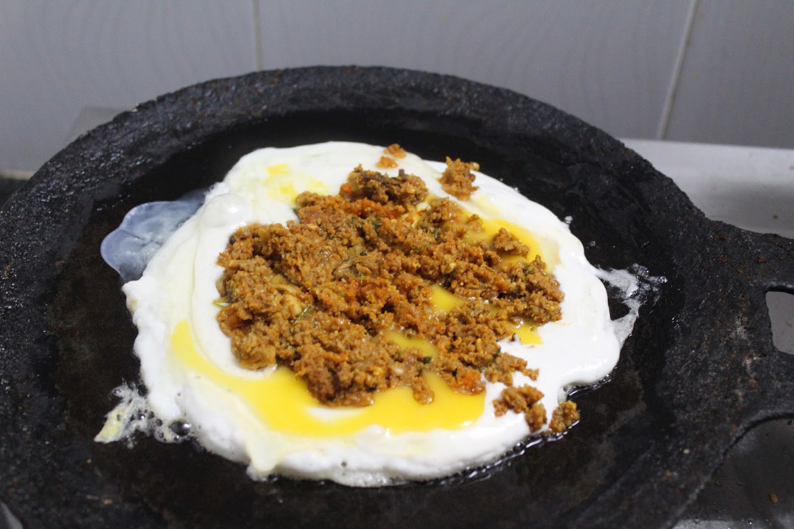 MADURAI KARI DOSA ( NON-VEG VERSION) / MUTTON KARI DOSA