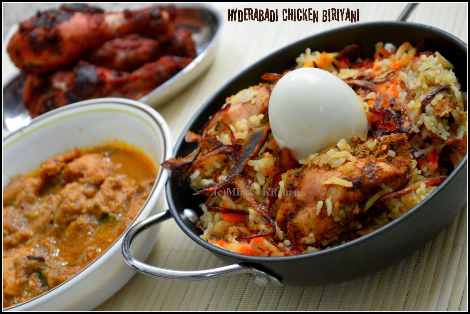 Hyderabadi Chicken Dum Biriyani ~ Minu's Kitchen