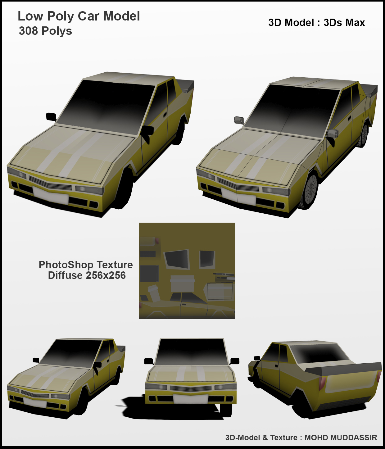 CGI Artist For Concepts : Low Poly Car Model