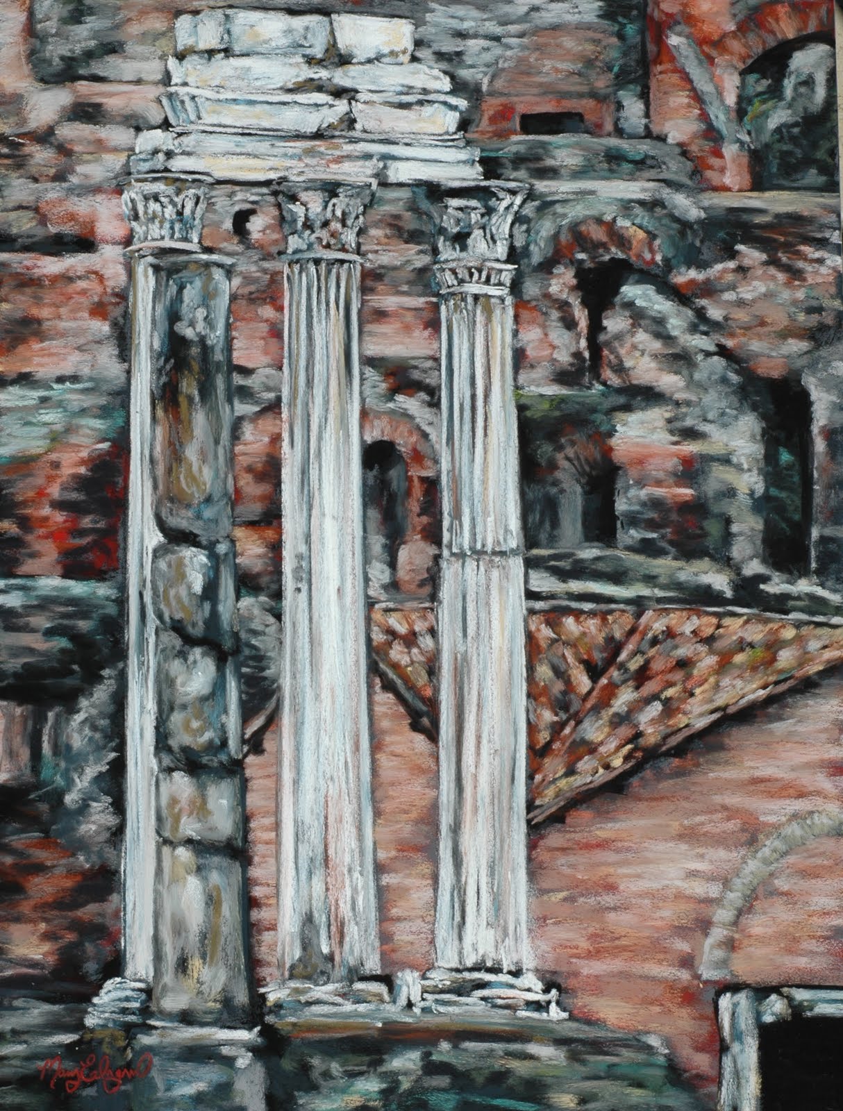 Somewhat Daily Paintings: Roman Columns