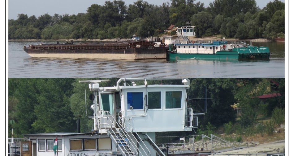 Danube River Inland Water Cargo Vessels: Inland Pushboats on the River ...