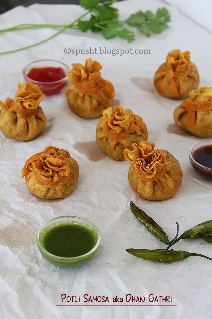 Spusht: Potli Samosa | Dhan Gathri Samosa | Party Appetizer Idea