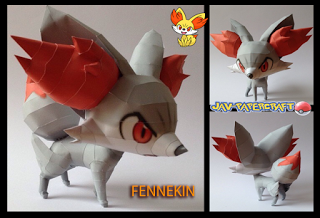 Pokemon Fennekin Papercraft | Papercraft Paradise | PaperCrafts | Paper ...