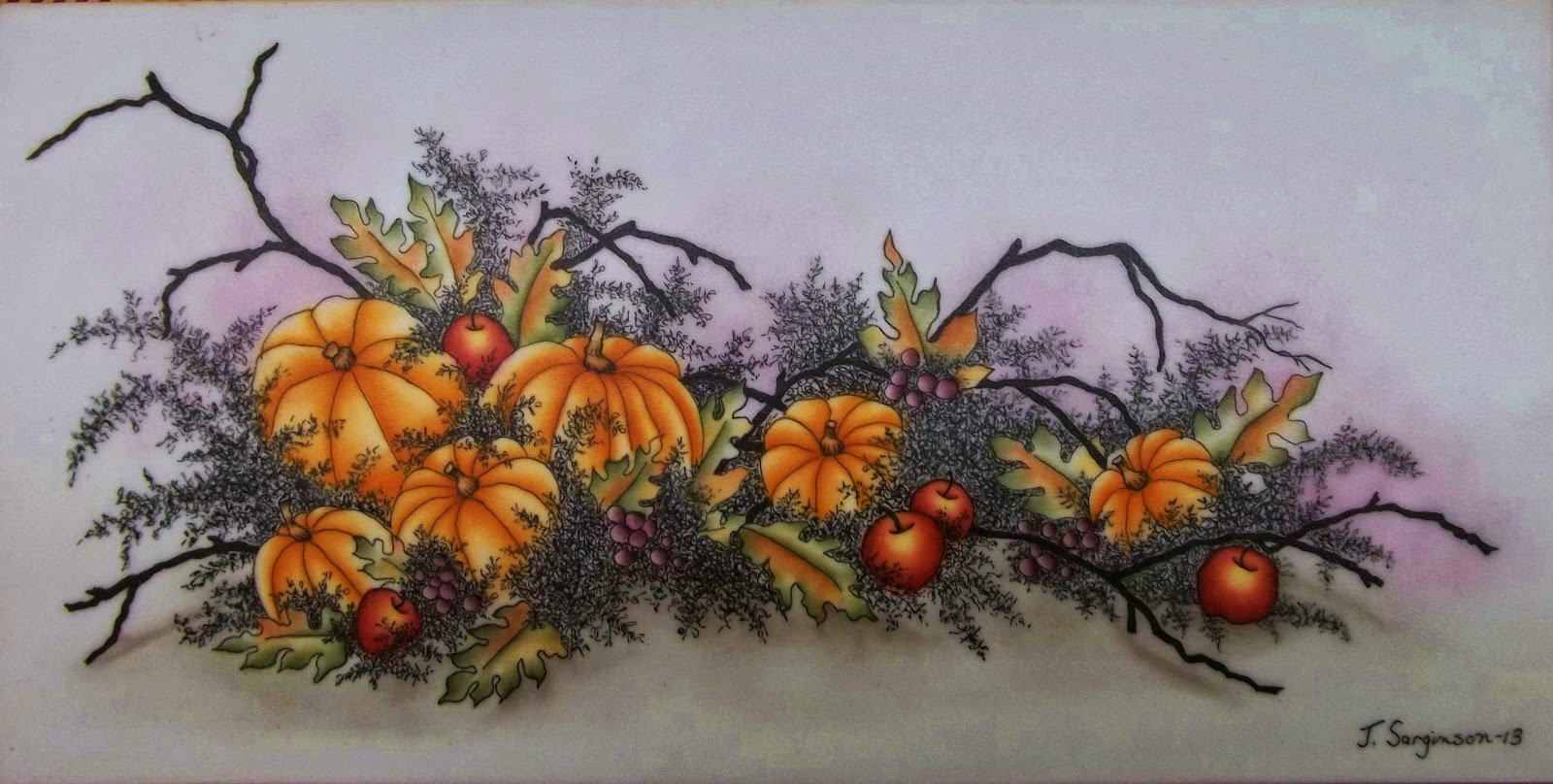 Joan's Pen & Ink with Oils, Coloured Pencils