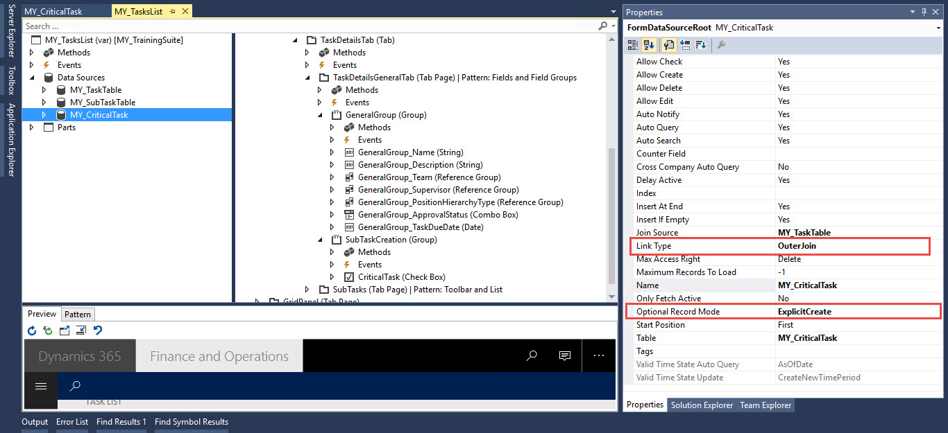 Microsoft Dynamics AX: D365/AX7 – How to use Change Group and Optional Record Mode properties