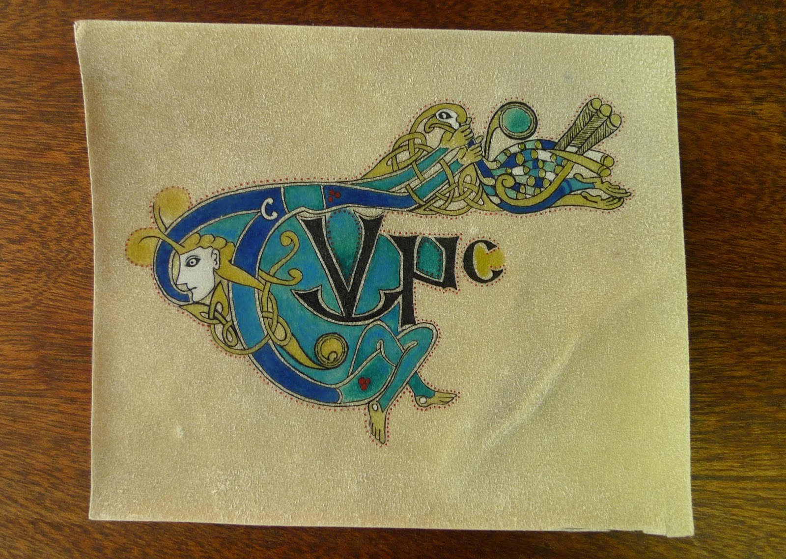 Fragmentos de manuscritos iluminados: Letras capitulares. Libro de Kells