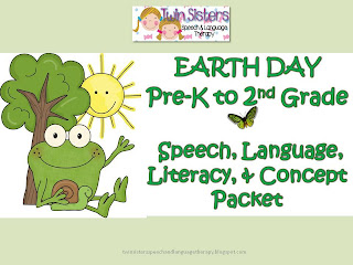 Twin Speech, Language & Literacy LLC: Free Earth Day Pages + An Earth ...