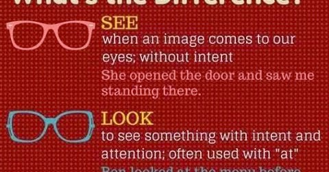 Click on: SEE vs LOOK vs WATCH