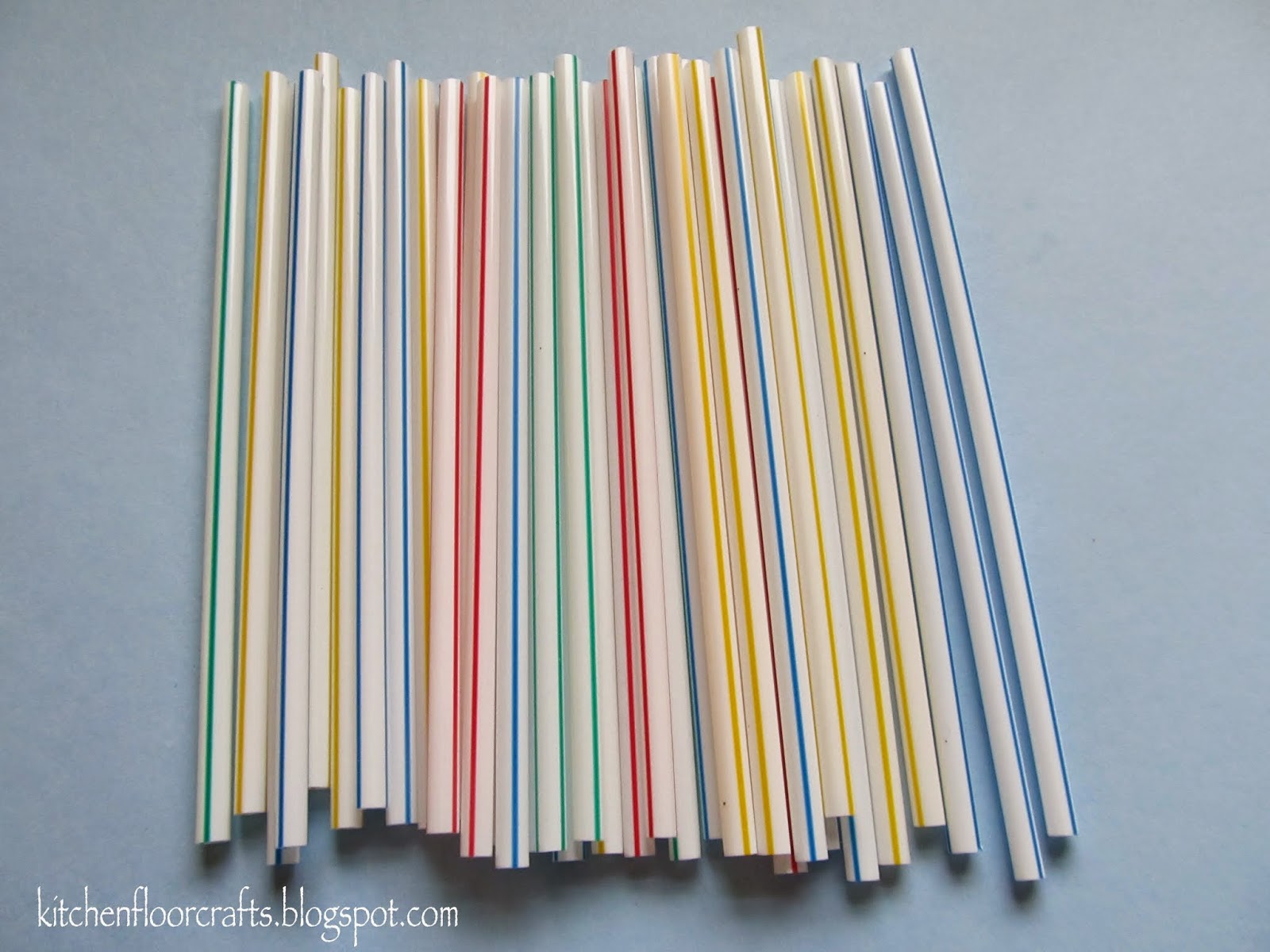 Kitchen Floor Crafts: Simple Straw Drop for Toddlers