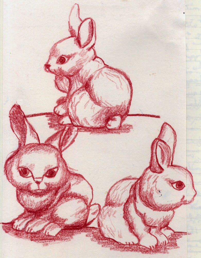 InkTracks: red bunnies