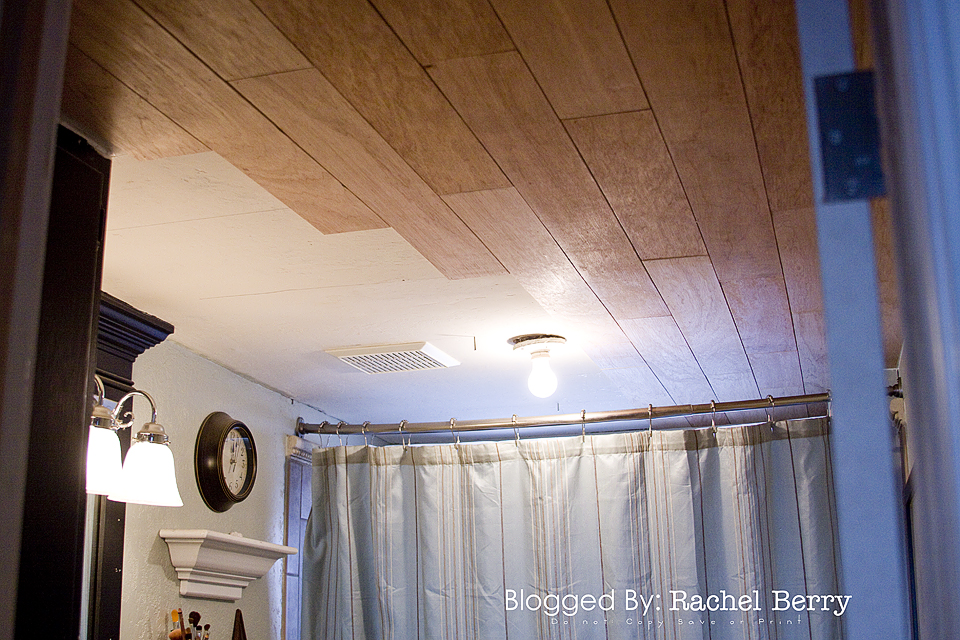 The Rachel Berry Blog: { Planked Bathroom Ceiling }