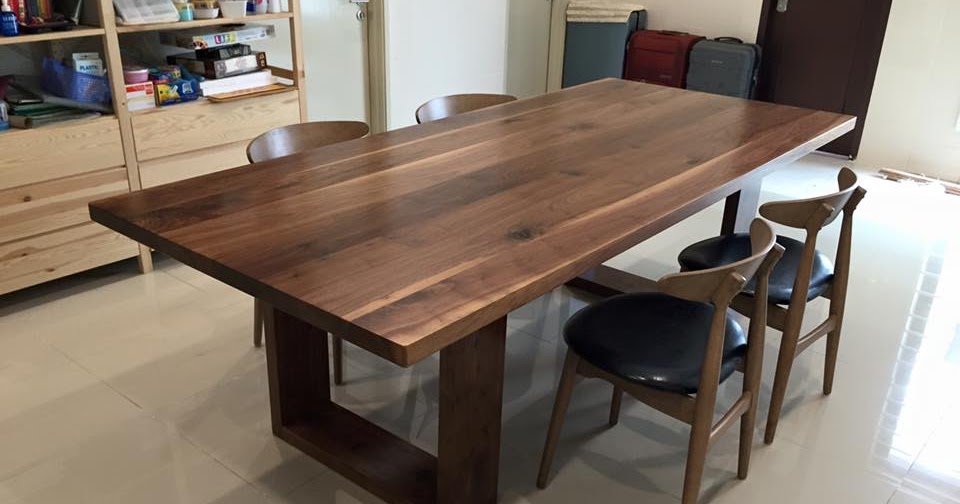 fukusu: 2 inches thick solid American Walnut timber dining table with ...