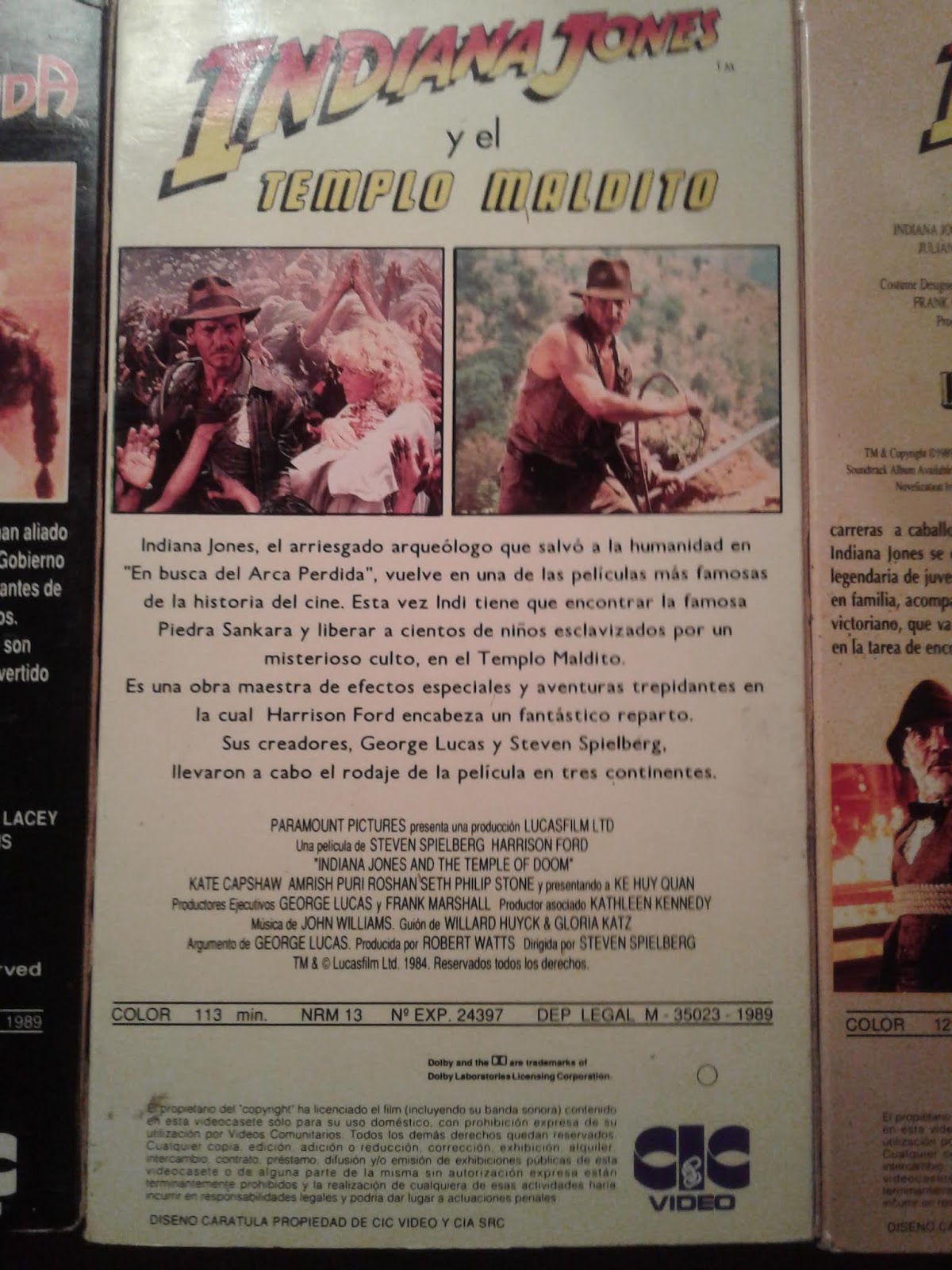 -BOXSET VHS INDIANA JONES TRILOGY
