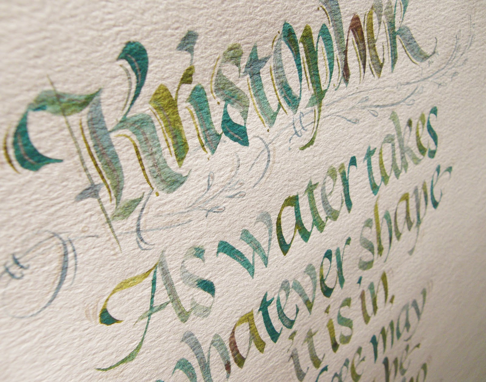 Anne Elser: The broad and generous strokes of the Italic calligraphic hand