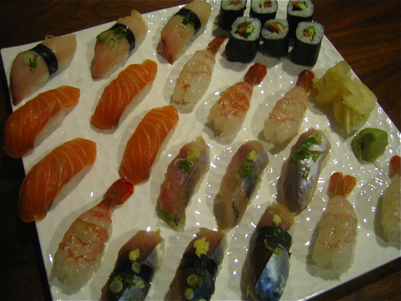 Popo's River: sushi, shishito, lotus root