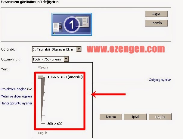 ekran boyutu nasıl ayarlanır - Programli