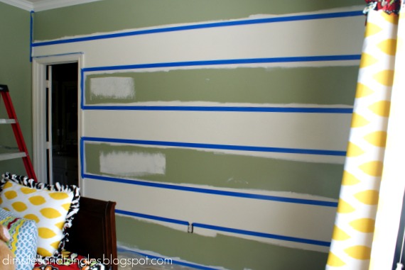 How I Painted a Perfectly Striped Wall {Tutorial} | Dimples and Tangles