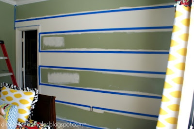 How I Painted a Perfectly Striped Wall {Tutorial} | Dimples and Tangles