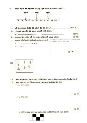 Past papers: Grade 6