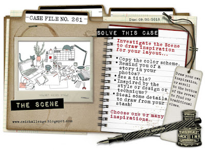 Tania's Creative Space: Scrapmatts - GDT Layout for CSI - Case File 261