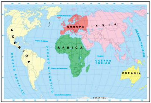 Os cinco continentes - Imagui