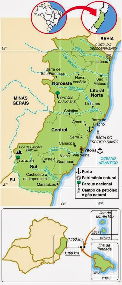 MAPA DO ESPÍRITO SANTO