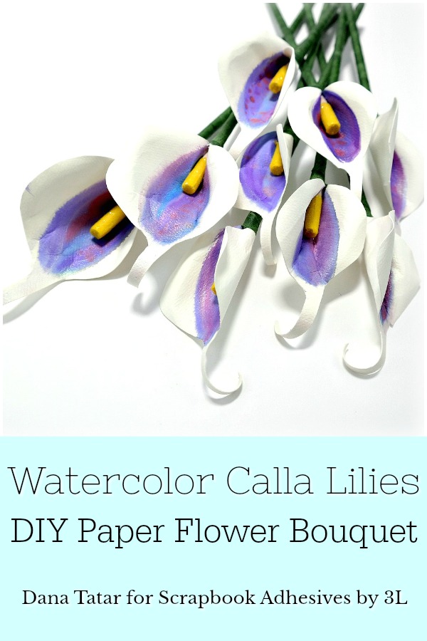 Paper Calla Lily Bouquet - Scrapbook Adhesives by 3L