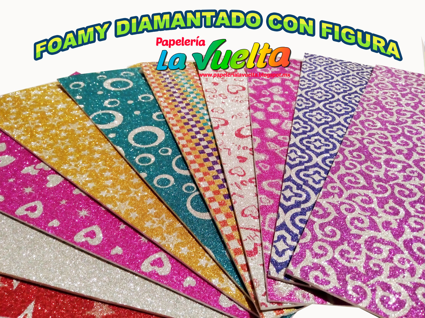 Papelería La Vuelta: Foamy diamantado con figura