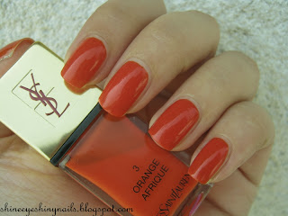 old: shine eye's shiny nails: ysl - orange afrique